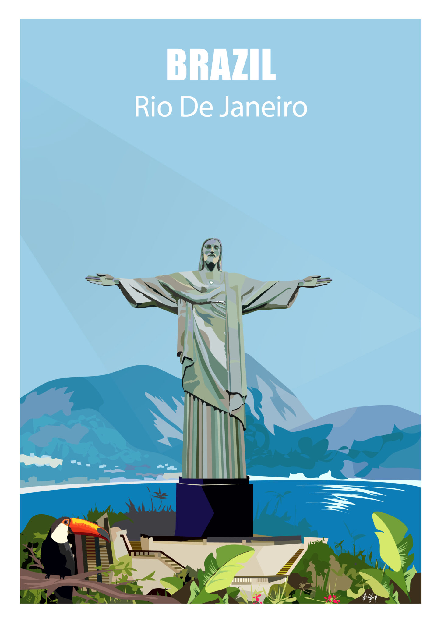 Christ the Redeemer, Rio De Janeiro, Brazil Art Print / Poster for Sale ...